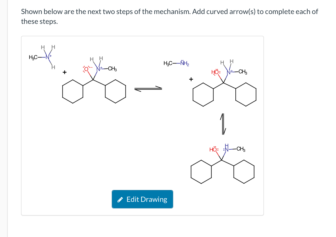 Solved Shown below are the next two steps of the mechanism. | Chegg.com