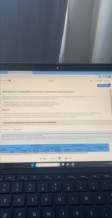 Solved AnsounestFrequedBrief Exercise 2-4 (Algo) Effect of | Chegg.com