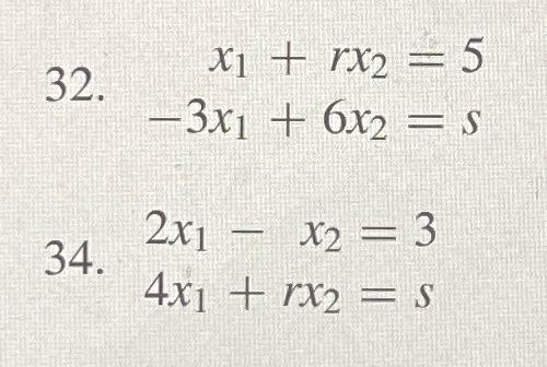Solved Linear Algebra problem. In Exercises 32 and 34, | Chegg.com