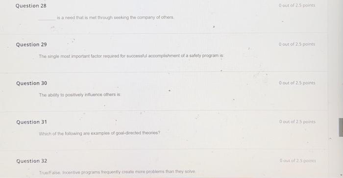 Solved Question 28 Qout of 25 points is a need that is met | Chegg.com
