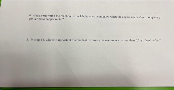 Solved 1. Calculate the percent compositions of copper and | Chegg.com