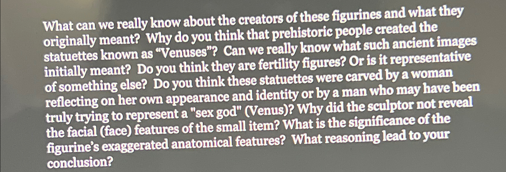 Solved What can we really know about the creators of these | Chegg.com