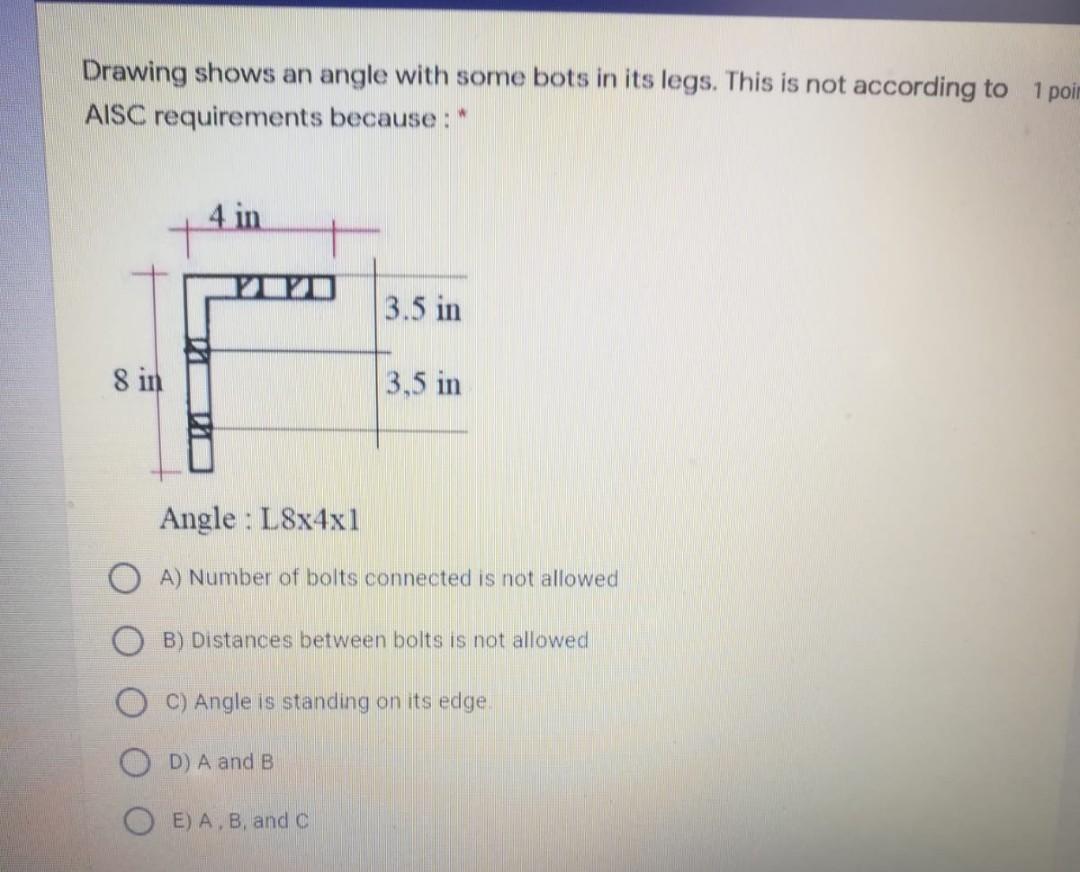 Solved Drawing shows an angle with some bots in its legs. | Chegg.com