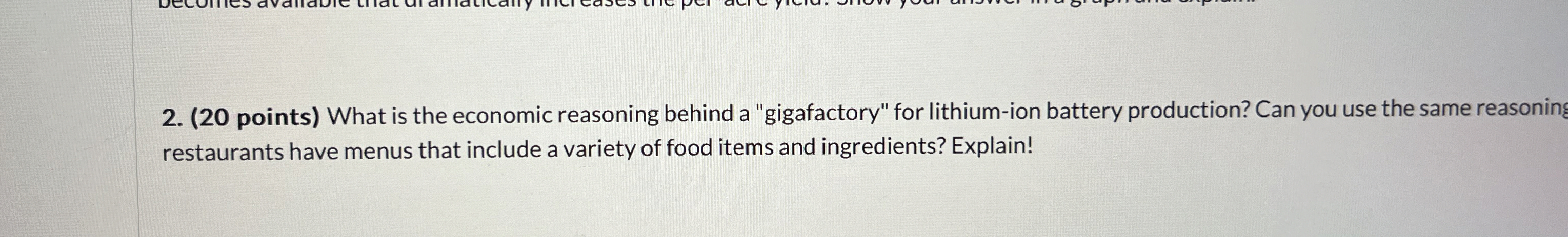 Solved (20 ﻿points) ﻿What is the economic reasoning behind a | Chegg.com