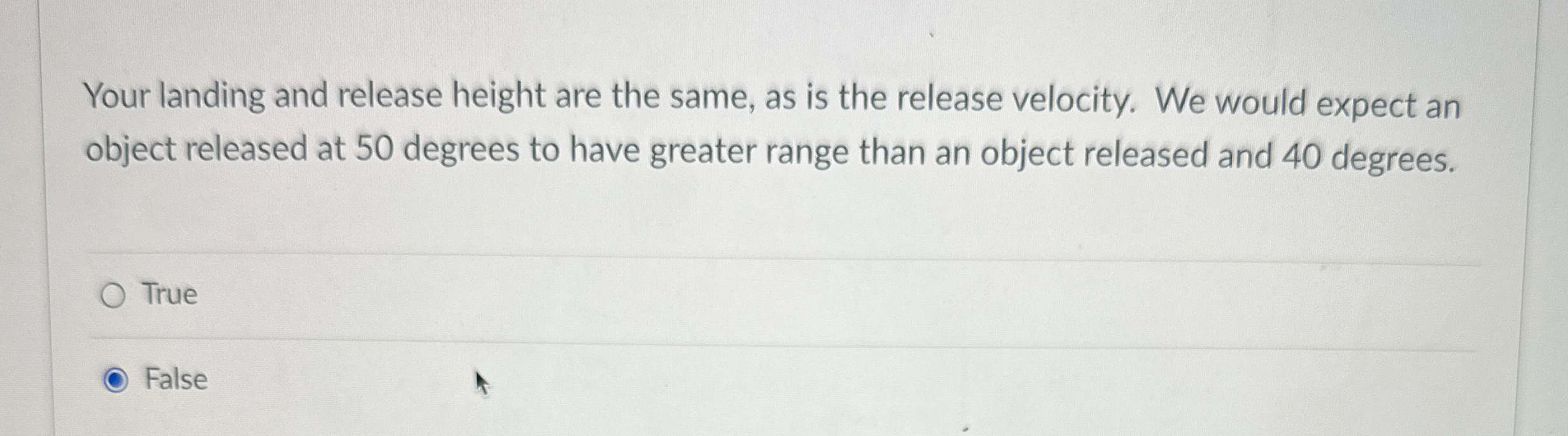 Solved Your Landing And Release Height Are The Same As Is