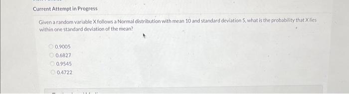 Solved Given a random variable X follows a Normal | Chegg.com
