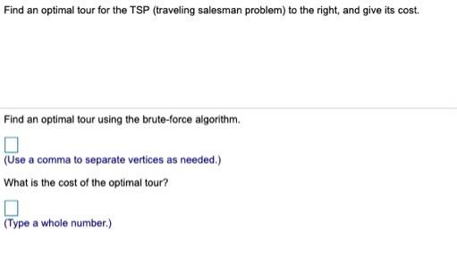 Solved Find an optimal tour for the TSP (traveling salesman | Chegg.com