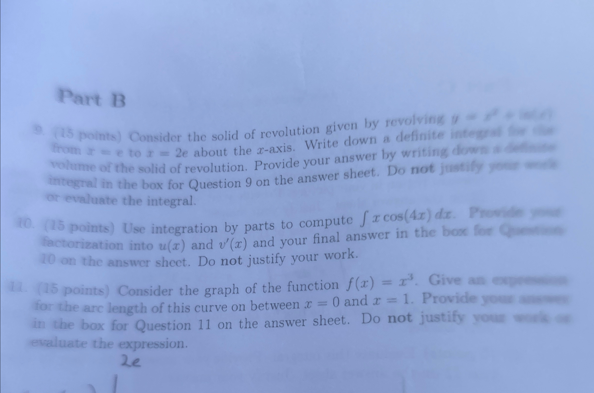 Solved Part B9. (15 ﻿points) ﻿Consider the solid of | Chegg.com