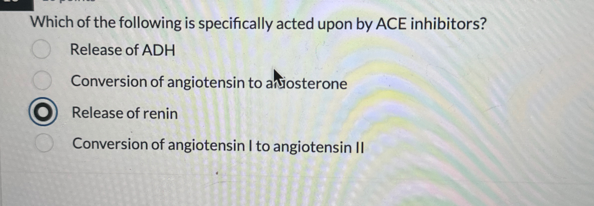 Solved Which of the following is specifically acted upon by | Chegg.com