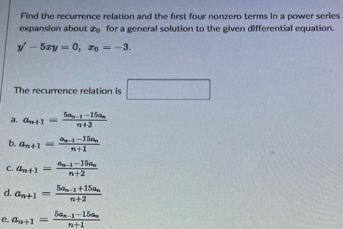 Solved Find the recurrence relation and the first four | Chegg.com