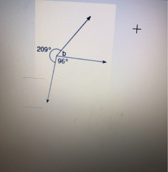 Solved + 209° b 96° | Chegg.com