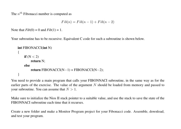 Laboratory Exercise 3 Subroutines and Stacks This | Chegg.com
