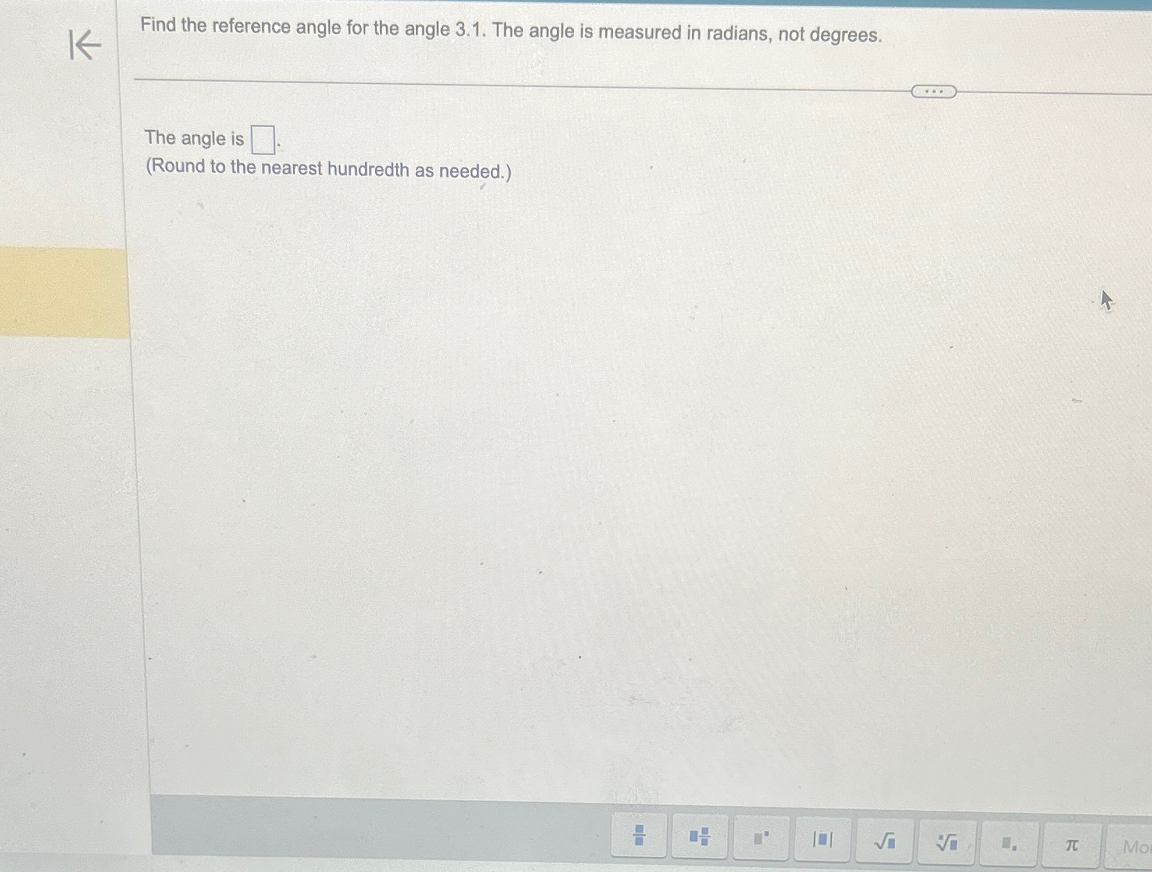 Solved Find the reference angle for the angle 3.1. ﻿The | Chegg.com