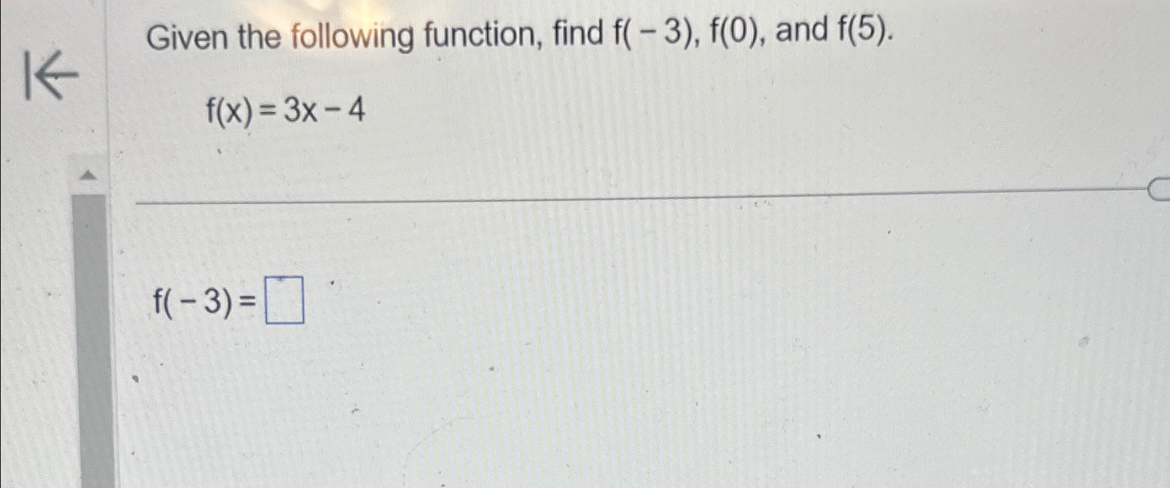 Solved Given the following function, find f(-3),f(0), ﻿and | Chegg.com
