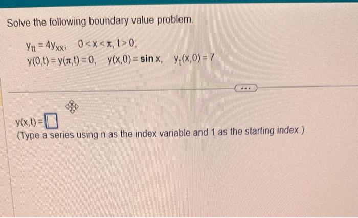 Solved Solve the following boundary value problem. \\[ | Chegg.com
