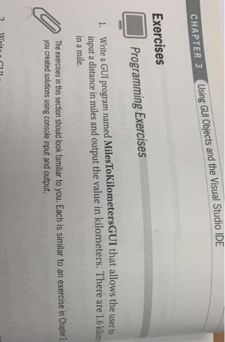 Solved Using GUI Objects and the Visual Studio IDE CHAPTER 3 | Chegg.com