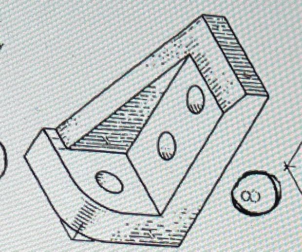 Solved multiview sketch. pls draw top, front, and right side | Chegg.com