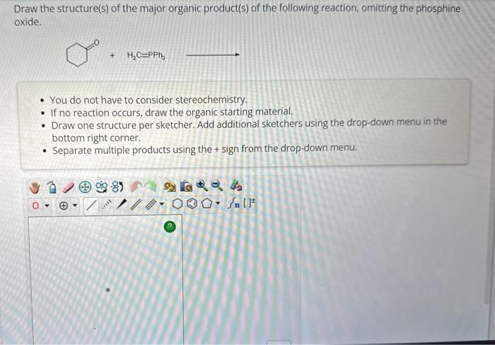 Solved Praw the structure(s) of the major organic product(s) | Chegg.com
