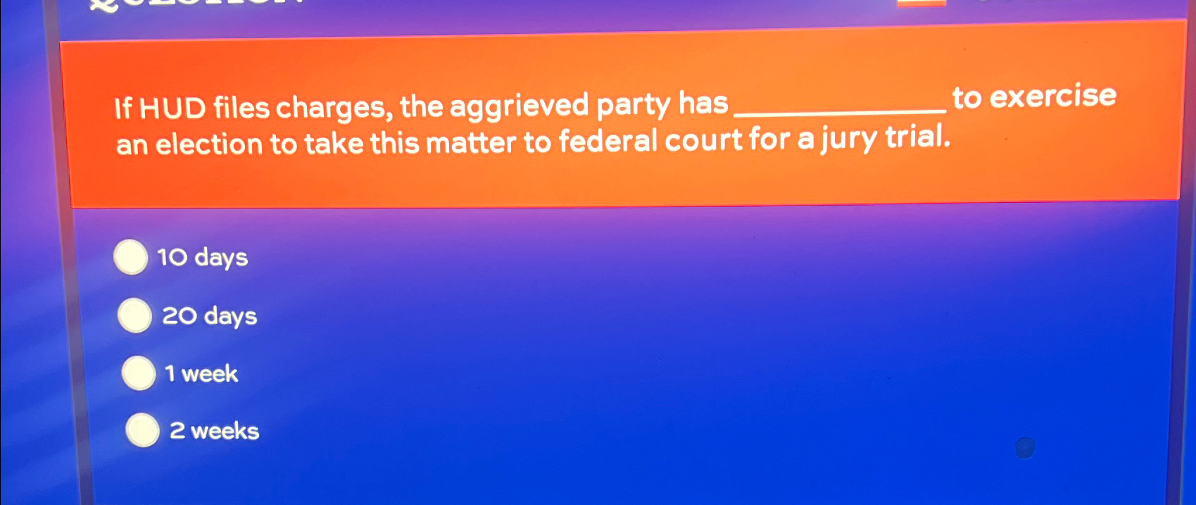 Solved If HUD files charges, the aggrieved party has to | Chegg.com
