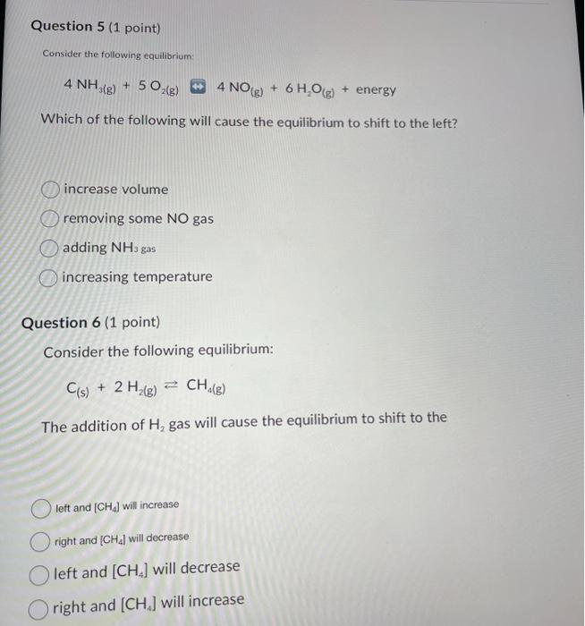 Solved Consider the following equilibrium: 4NH3( g)+5O2( | Chegg.com