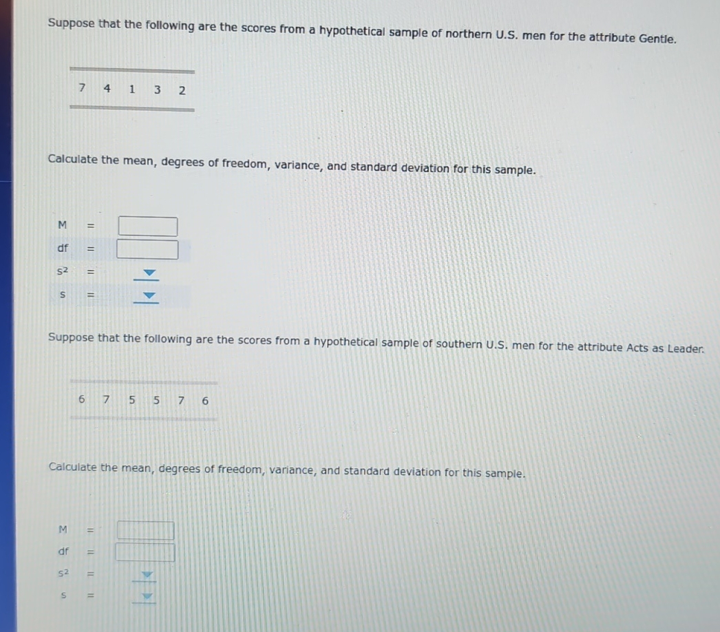 Solved Suppose that the following are the scores from a | Chegg.com