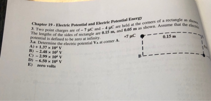 Solved Chapter 19- Electric Potential and Electric Potential | Chegg.com
