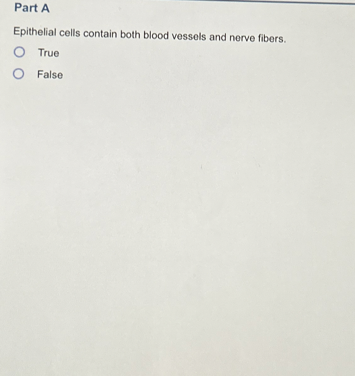 Solved Part AEpithelial cells contain both blood vessels and | Chegg.com