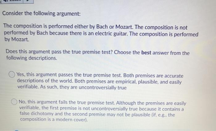 Solved Consider the following argument: The composition is | Chegg.com