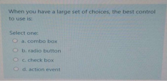 Solved When you have a large set of choices, the best | Chegg.com