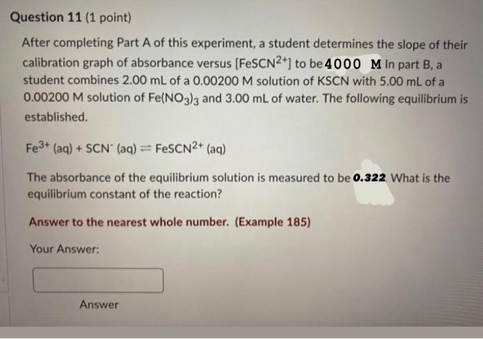After completing Part A of this experiment, a student | Chegg.com