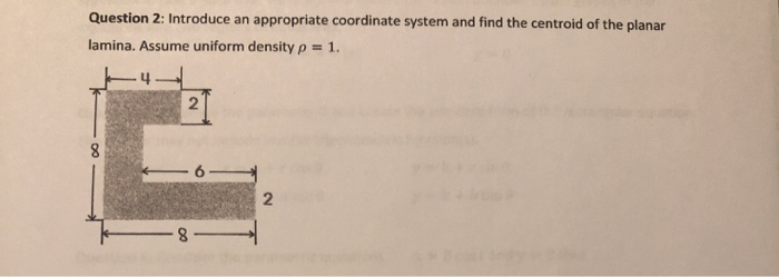 Solved Question 2: Introduce an appropriate coordinate | Chegg.com