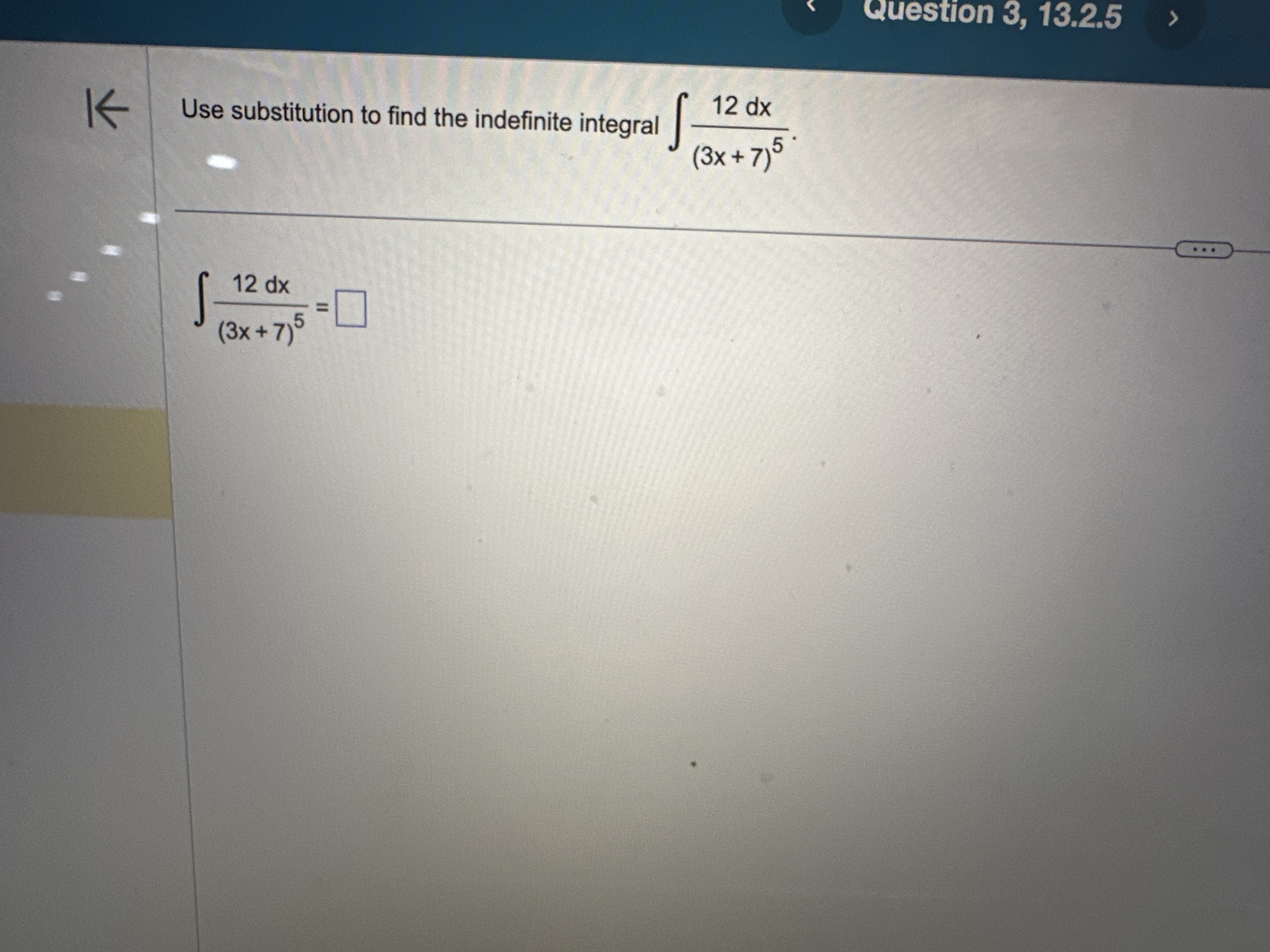 Solved by an EXPERT Use substitution to ﻿find the indefinite integral | Chegg.com