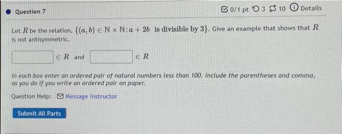Solved Let R be the relation, {(a,b)∈N×N:a+2b is divisible | Chegg.com