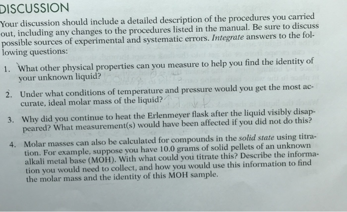 Solved DISCUSSION Your discussion should include a detailed | Chegg.com