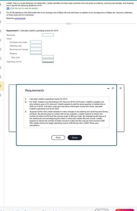Solved ind it retorts the hollowing detals for 2019 . [Click | Chegg.com