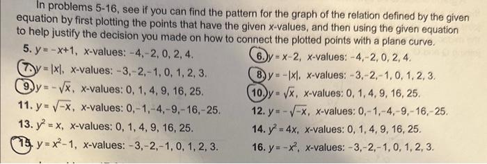 Solved In problems 5-16, see if you can find the pattern for | Chegg.com