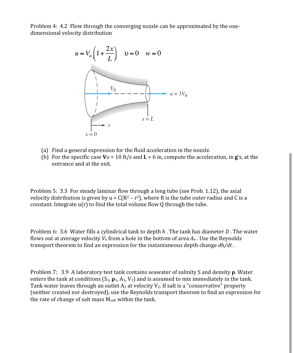 Solved Problem 4: 4.2 ﻿Flow through the converging nozzle | Chegg.com