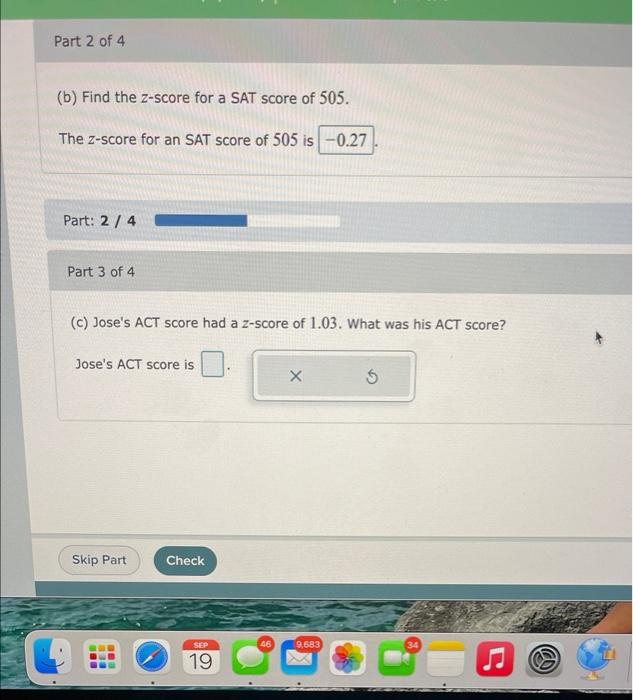 Solved Standardized tests: In a particular year, the mean | Chegg.com