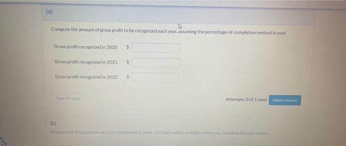 Solved During 2020, Headland Company started a construction | Chegg.com
