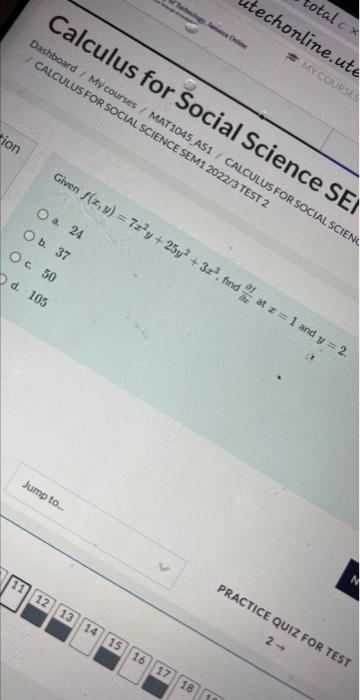 Solved Dashboard / My courses / MAT 1045 AS1 / CALCULUSFOR | Chegg.com