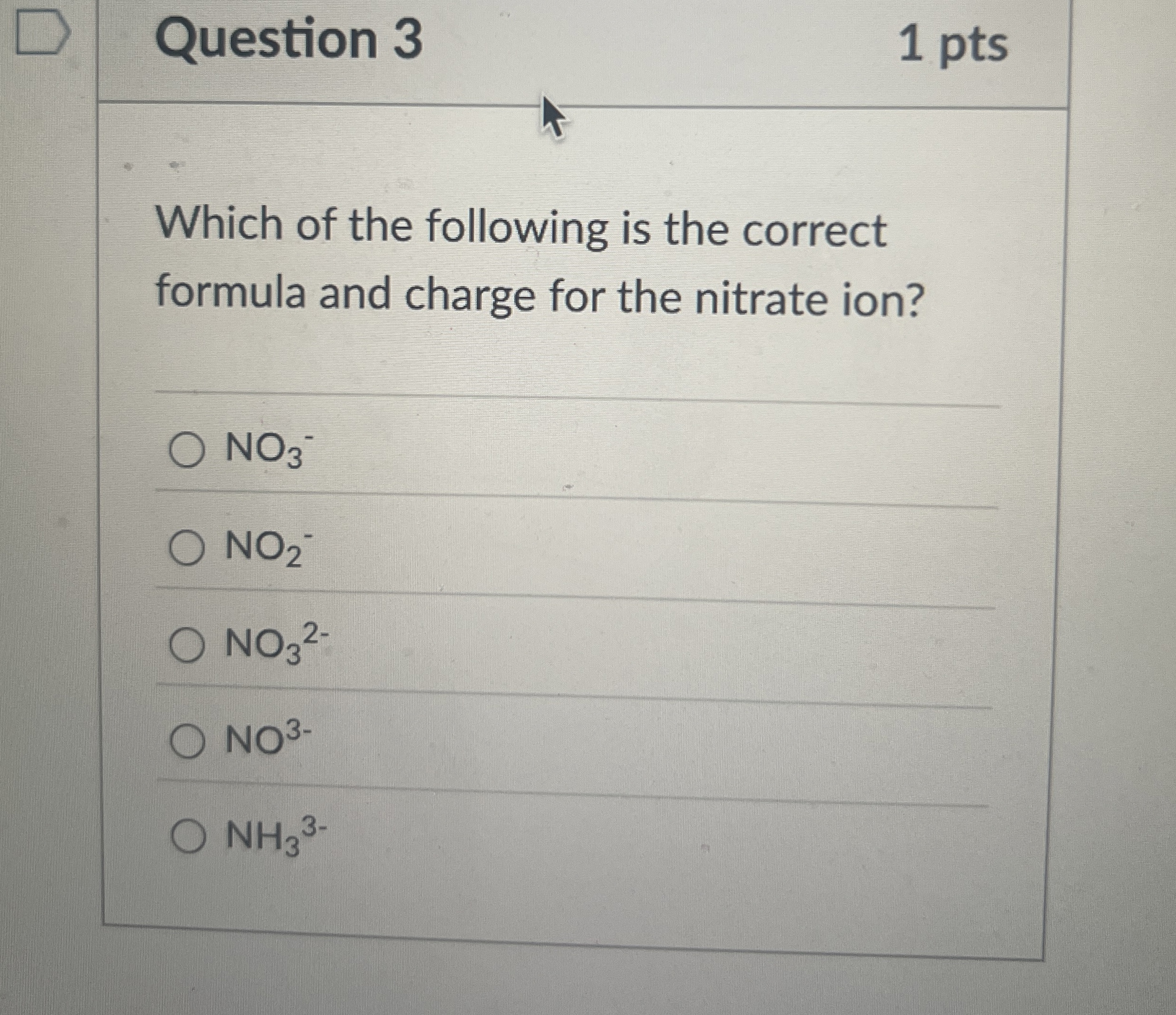 Solved Question 3Which of the following is the | Chegg.com