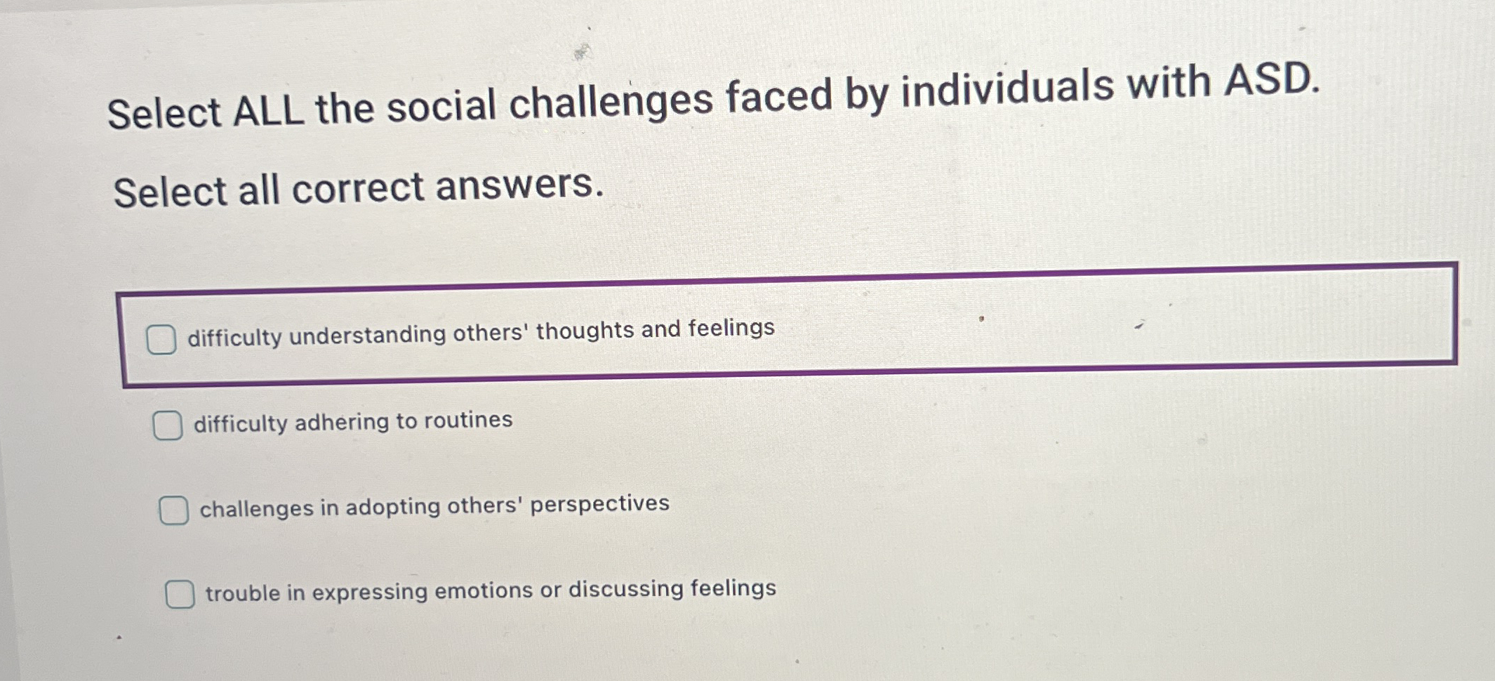 Solved Select ALL the social challenges faced by individuals | Chegg.com