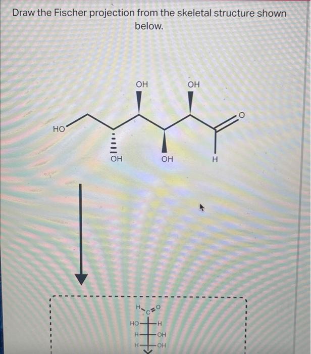 Solved Draw the Fischer projection from the skeletal | Chegg.com