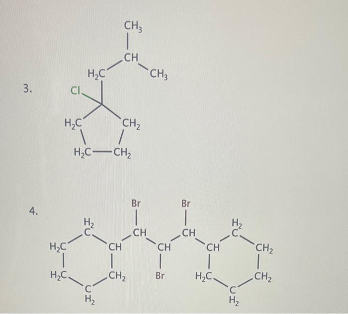 Solved 1. 2. 5. 3. 4. Provide a correct name for each | Chegg.com