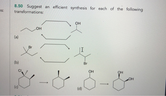 Solved 8.50 Suggest an transformations: efficient synthesis | Chegg.com