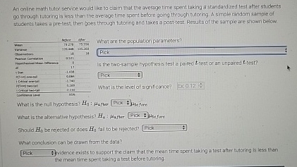 Solved An onine math tutor sevice would like to daim that | Chegg.com