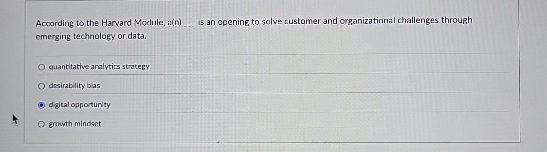 Solved According to the Harvard Module, a(n) q, ﻿is an | Chegg.com