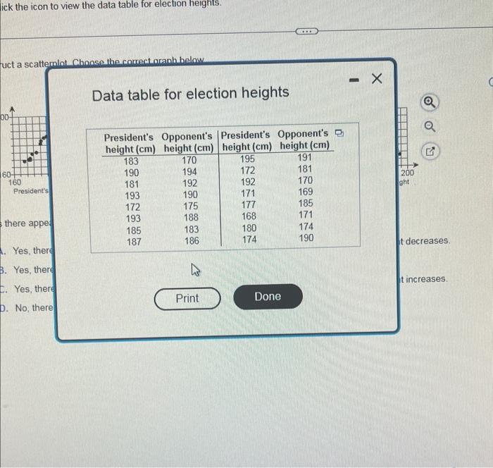 Solved The table provided below shows paired data for the | Chegg.com