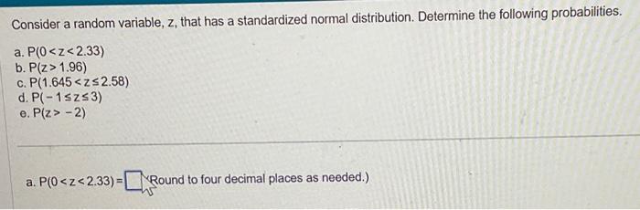 Solved A random variable is known to be normally distributed | Chegg.com