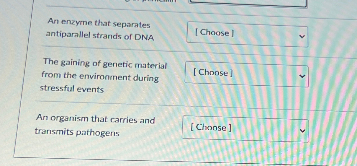 Solved An enzyme that separates antiparallel strands of | Chegg.com